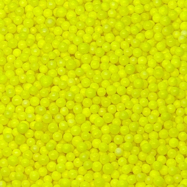 Yellow GLOW IN DARK 4mm Bead Sprinkles approx 4oz jar – Cake Connection