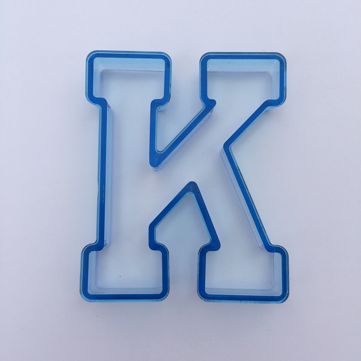 Varsity Font Cookie Cutter 4″ tall – Letter K – Cake Connection