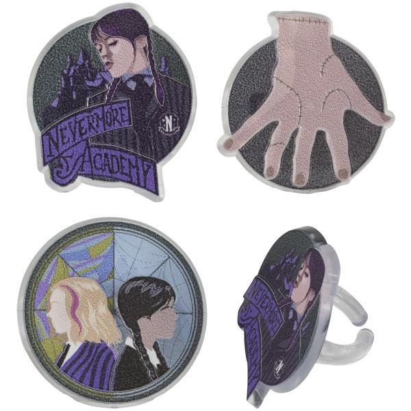 Wednesday Addams Family™ Cupcake Rings – 12 Count | Officially Licensed ...