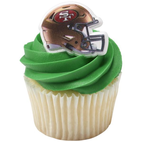 NFL San Francisco 49ers™ Helmet Cupcake Rings – 12 Count | Official ...