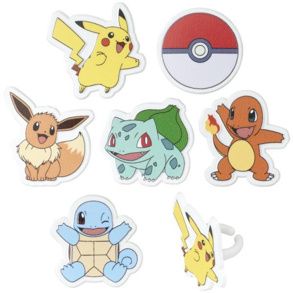 Pokémon™ Cupcake Rings – 12 Count | Official Character Toppers for ...